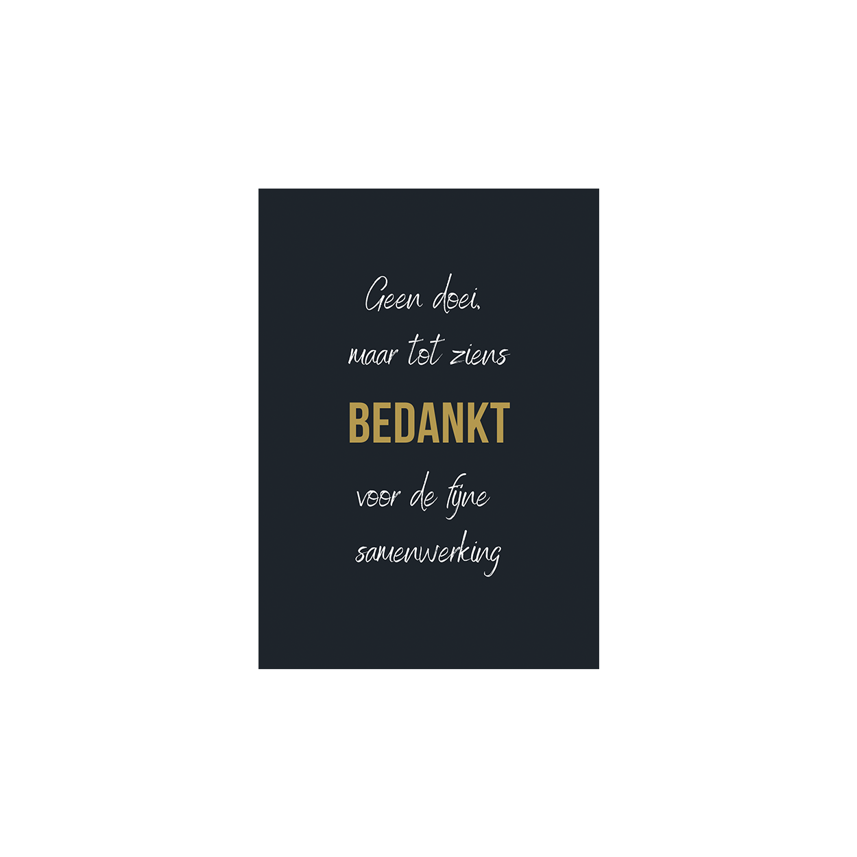 Postkaart - Bedankt voor de samenwerking Postkaart - Bedankt voor de samenwerking